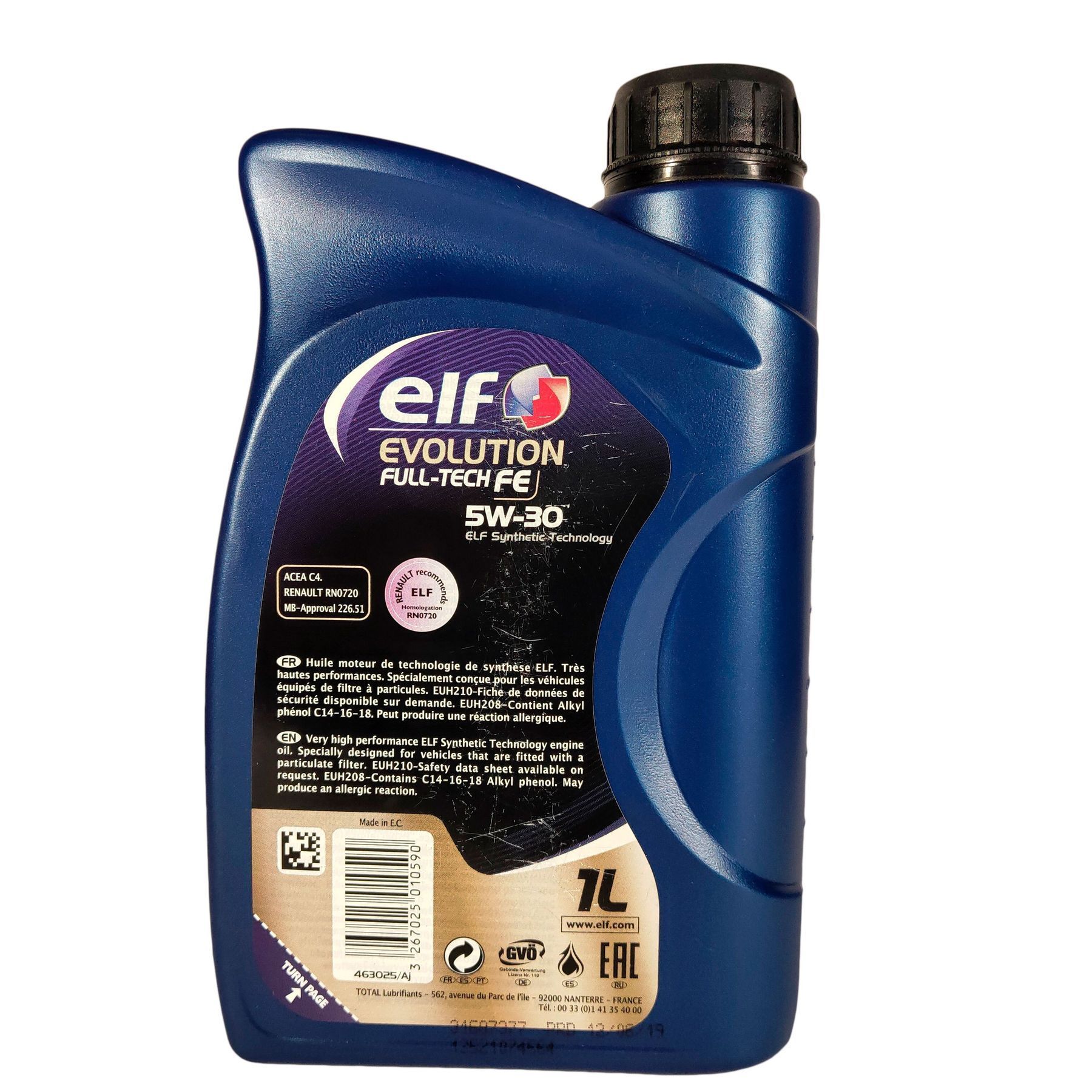 Купить Моторное масло Duster Elf Full-Tech 5W-30 с фильтром (1 л) по ...